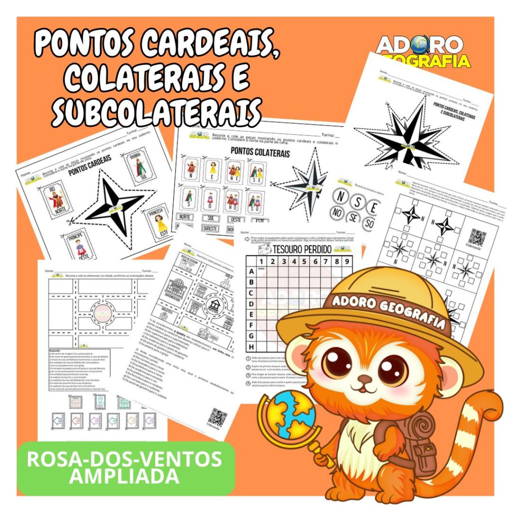 Pontos Cardeais, Colaterais e Subcolaterais – Adoro Geografia