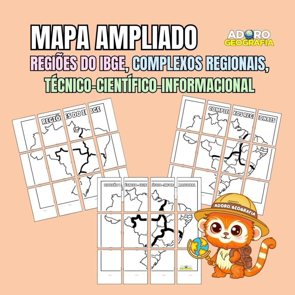 Mapas Ampliados: regiões do IBGE, complexos regionais e divisão técnico ...