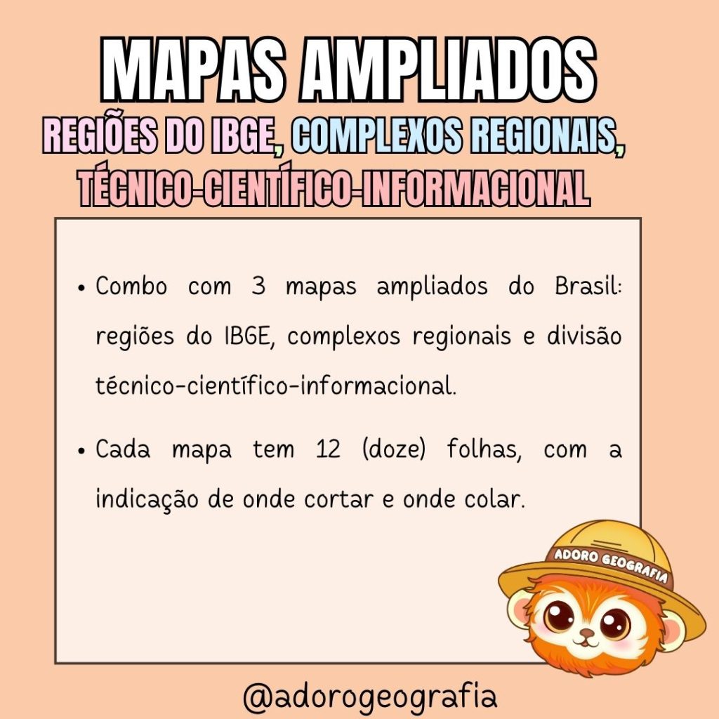 Mapas Ampliados: regiões do IBGE, complexos regionais e divisão técnico ...