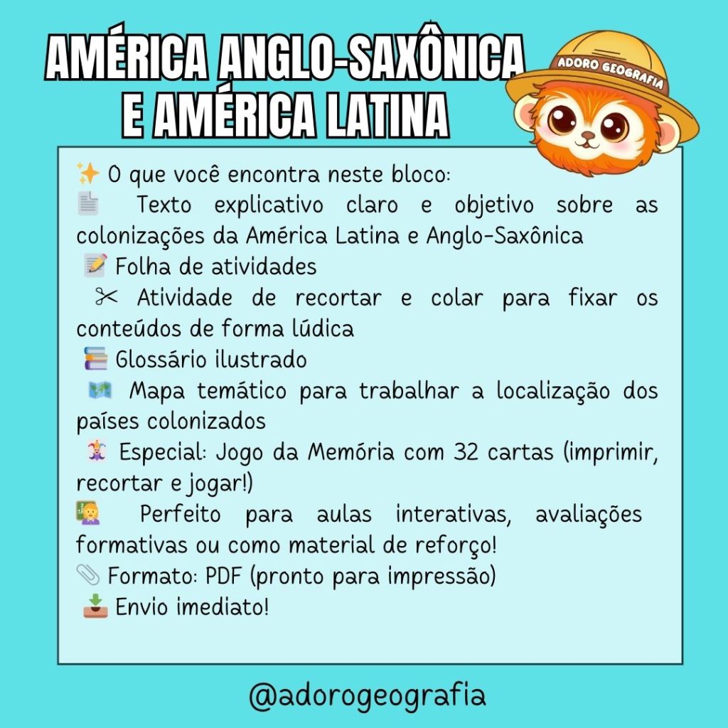 América Anglo-Saxônica e América Latina – Adoro Geografia